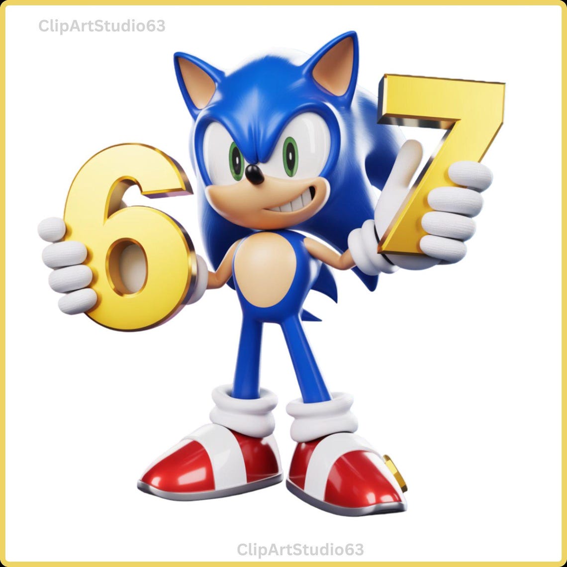 Sonic 6 7 Meme PNG | Sonic Characters (digital Download) - Etsy