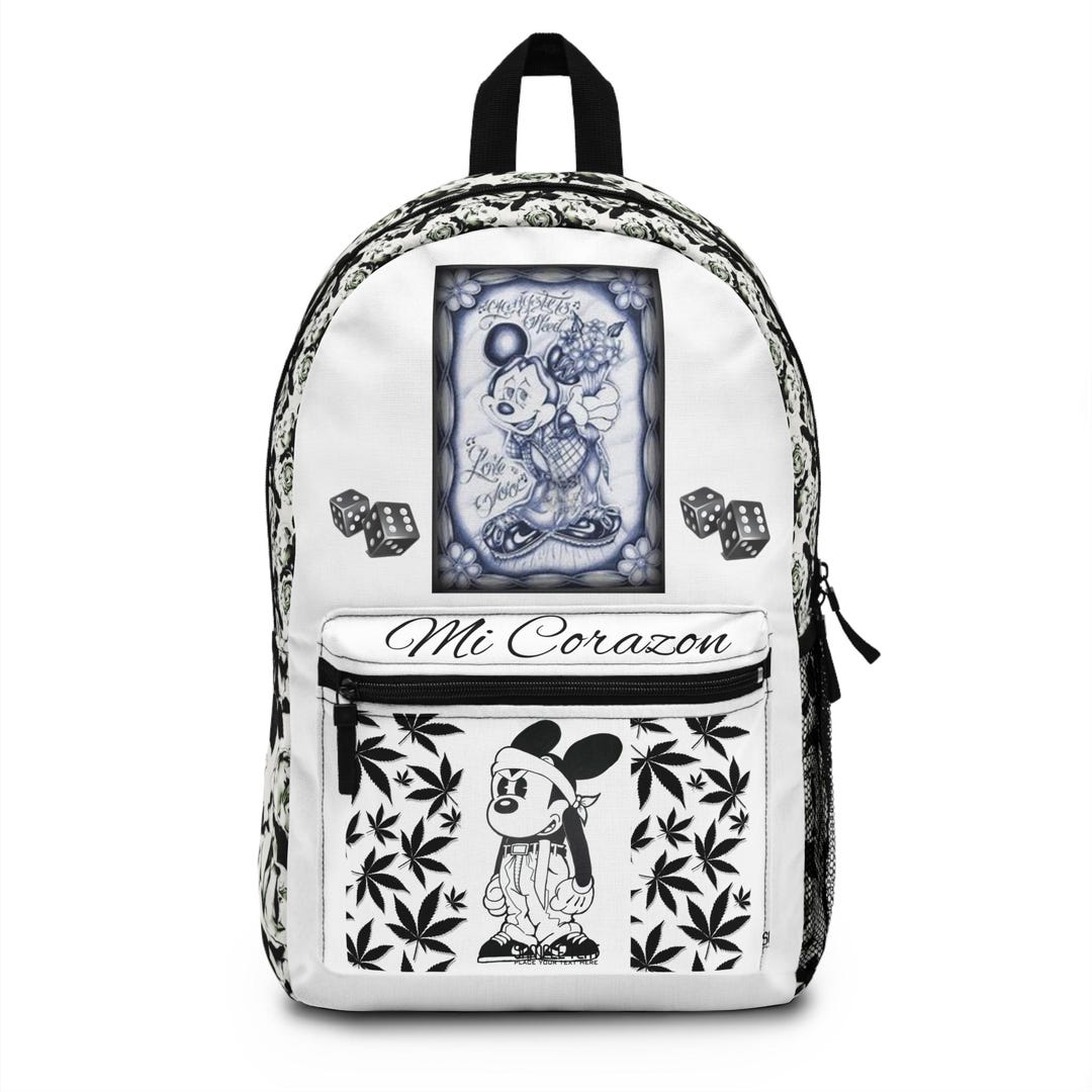 Disney Mickey Mouse Gangsters Need Love Too Backpack, Roses Design ...