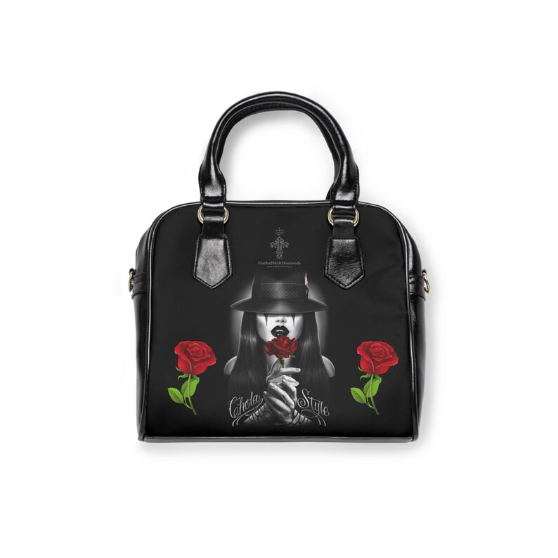 Gangster Life Shoulder Handbag, Chola Lowrider Car Black Satchel Tote ...