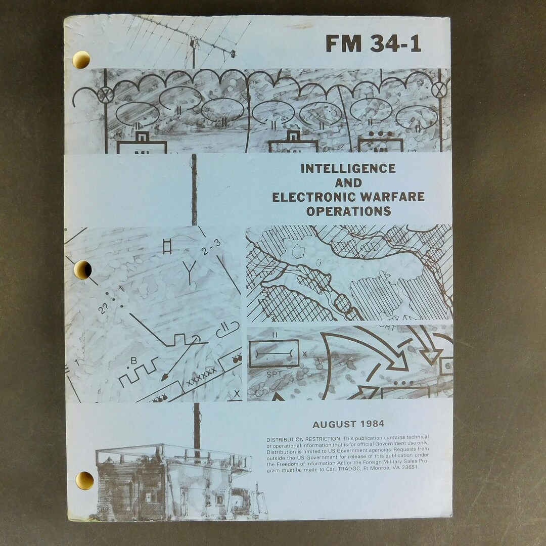Vintage Army Military Manual,intelligence and Elctronic Warfare ...