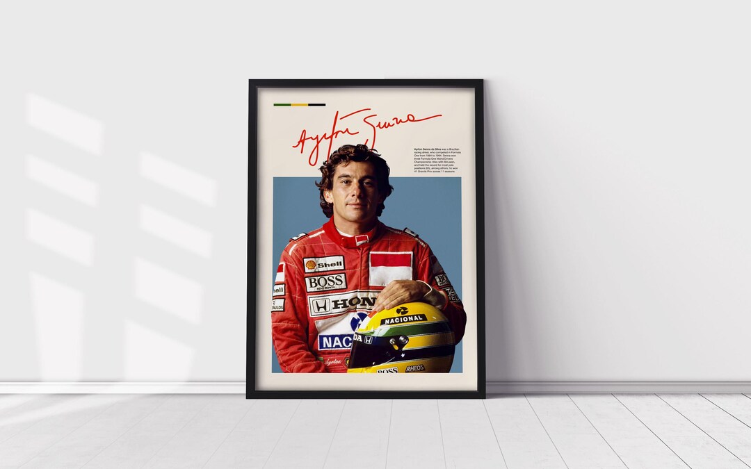 Ayrton Senna Poster, Formula One Poster, Car Enthusiast Gift, Formula 1 ...