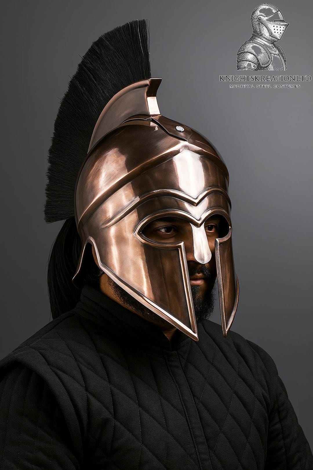 Medieval Knight Steel Greek Corinthian Helmet - Steel Spartan Helmet ...