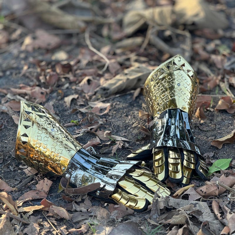 Gold Gauntlets - Etsy