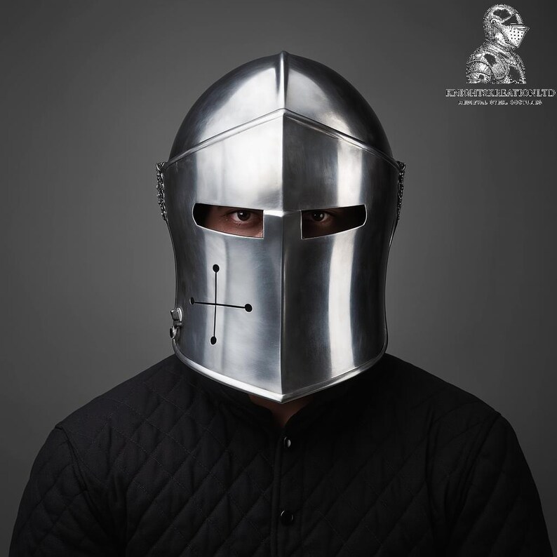 Barbuta Helmet ~ Medieval Knight Armor 18g Mild Steel Helmet ~ LARP ...