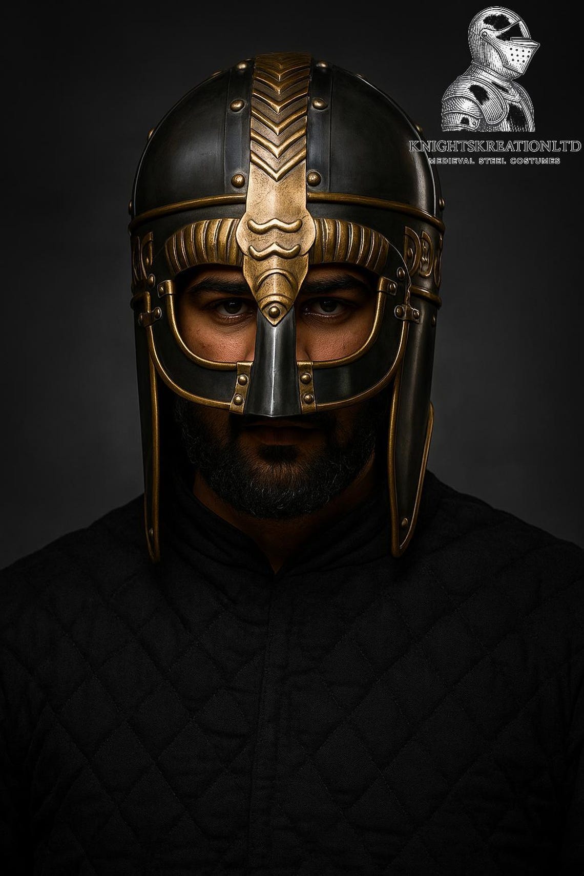 Gjermundbu Viking Helmet Anglo-saxons Medieval Helmet With Chainmail ...