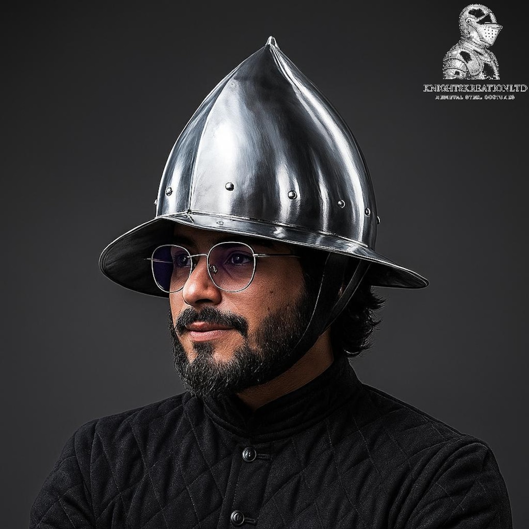 Medieval Steel Knight Spanish Morion Helmet- Kettle Knight Helmet-larp ...