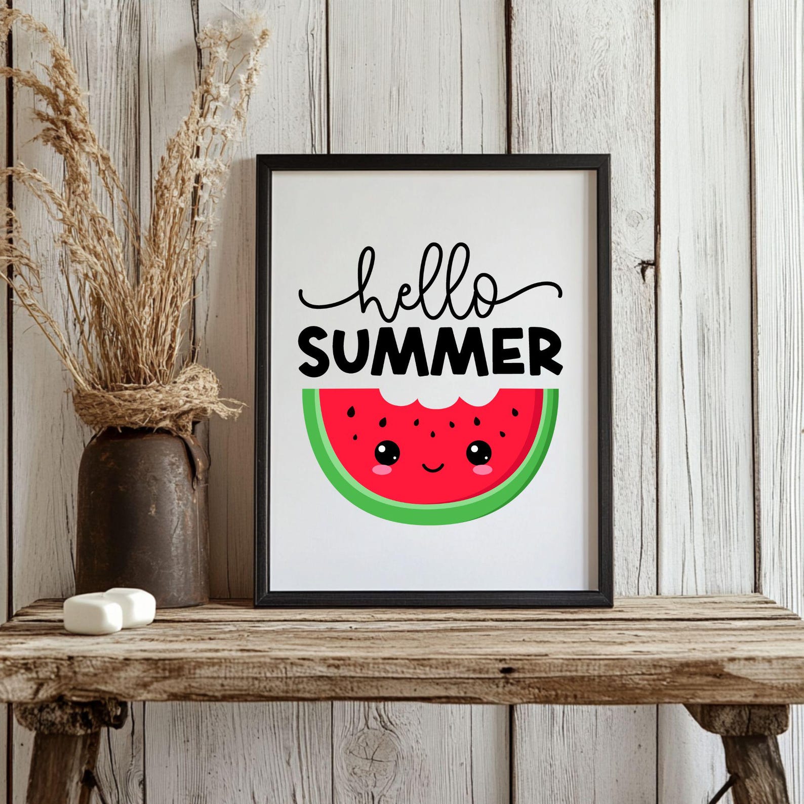 Hello Summer Watermelon SVG: Fun Cut File (digital Download) - Etsy
