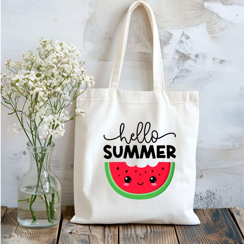 Hello Summer Watermelon SVG: Fun Cut File (digital Download) - Etsy