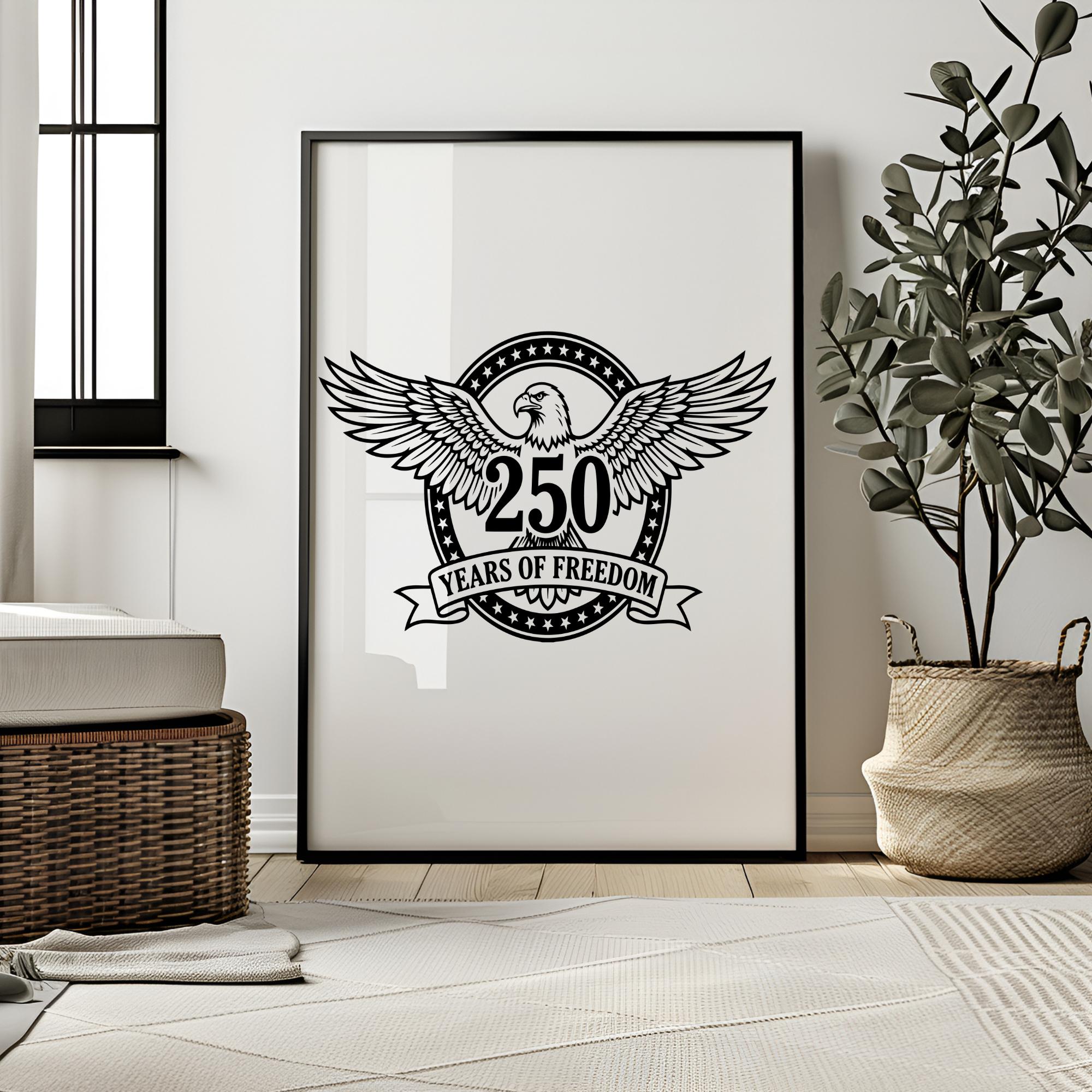 USA 250th Anniversary SVG, 1776 2026 Eagle Badge SVG, 250 Years of ...