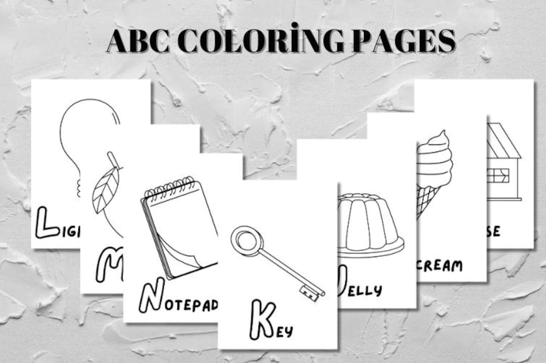 ABC Coloring Pages for Kids, Fun Alphabet Learning Printable PDF, A-Z ...