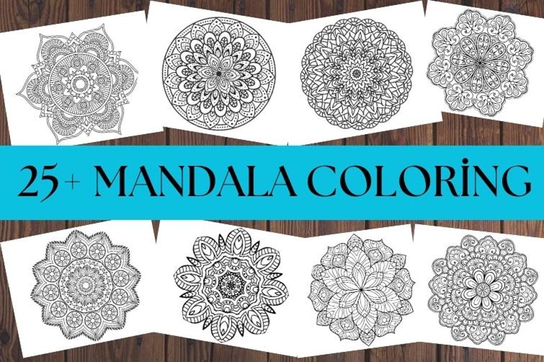 Mandala Coloring Pages, Digital Download, Relaxing Art for Adults ...