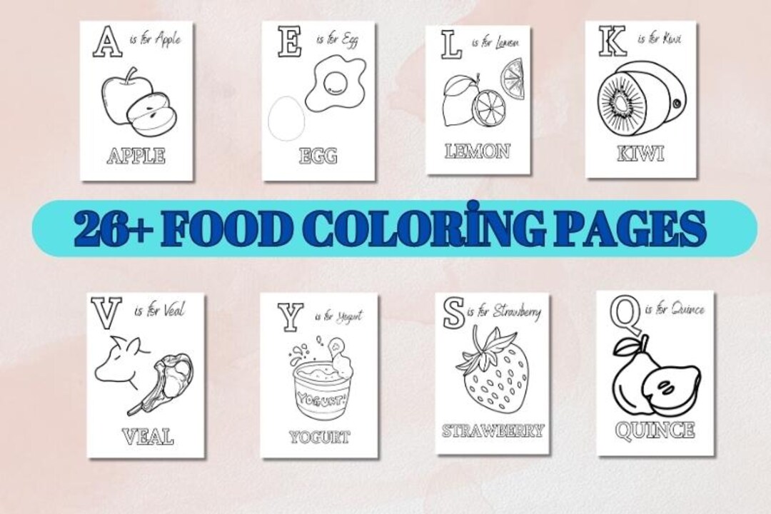 Food Alphabet Coloring Pages, 26+ ABC Food Coloring Sheets | Printable ...
