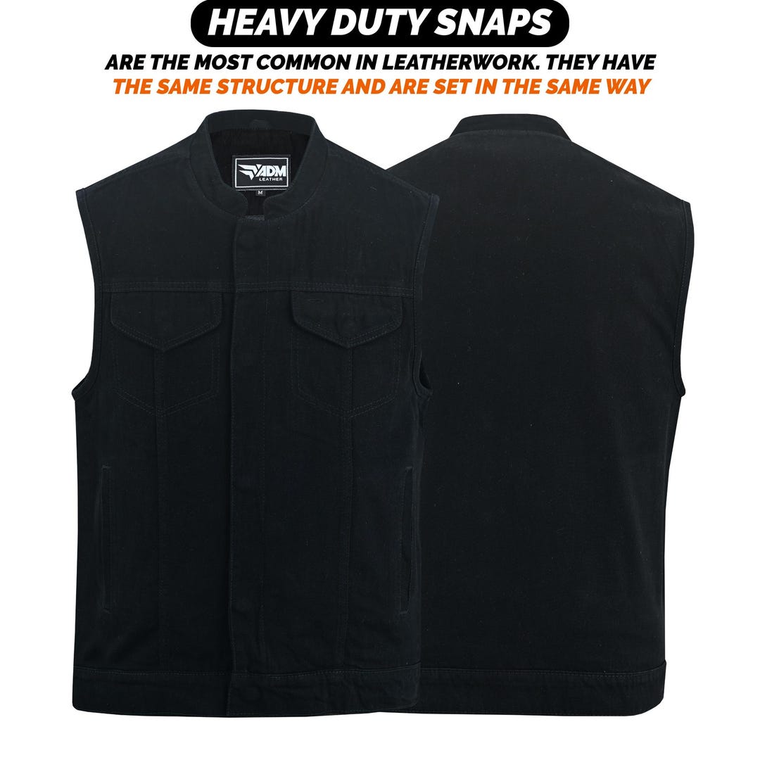 Men's Motorcycle Vest Denim Biker | Sleeveless Biker Riding Jacket Band ...