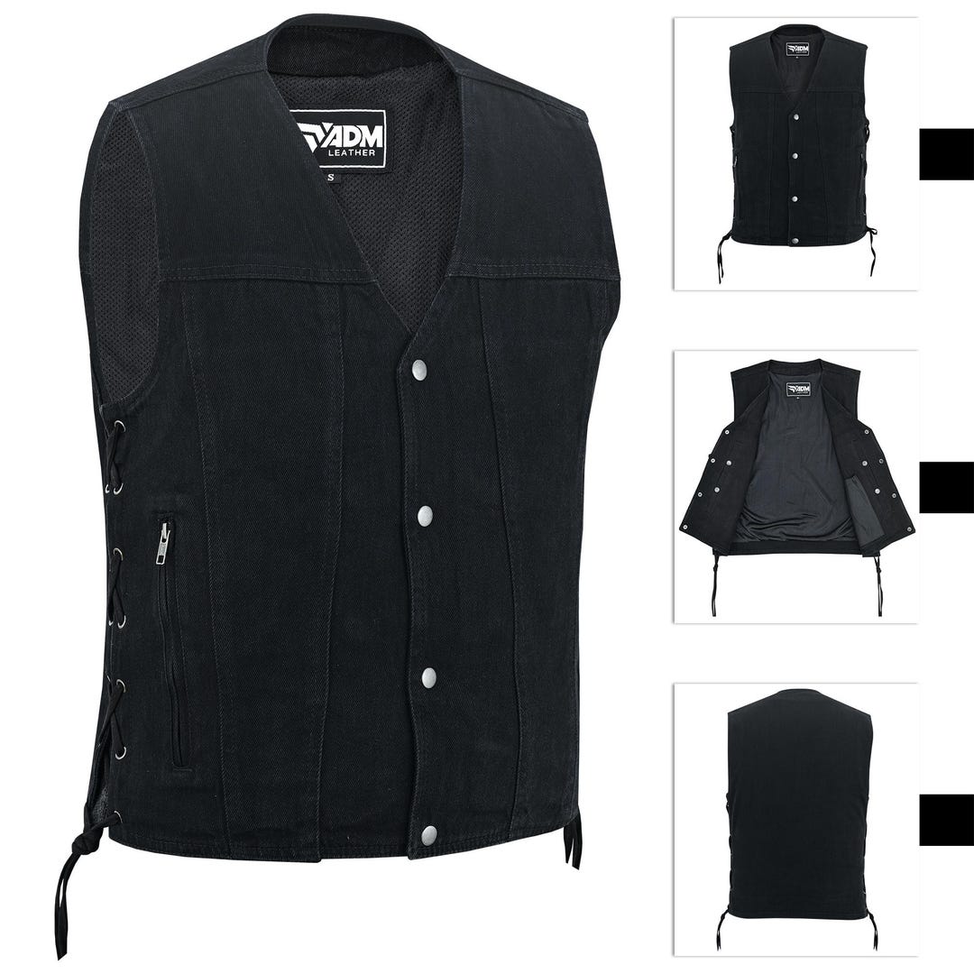 Retro Rocker Vest Acid Wash Denim Cutoff | Rugged Streetwear Festival ...
