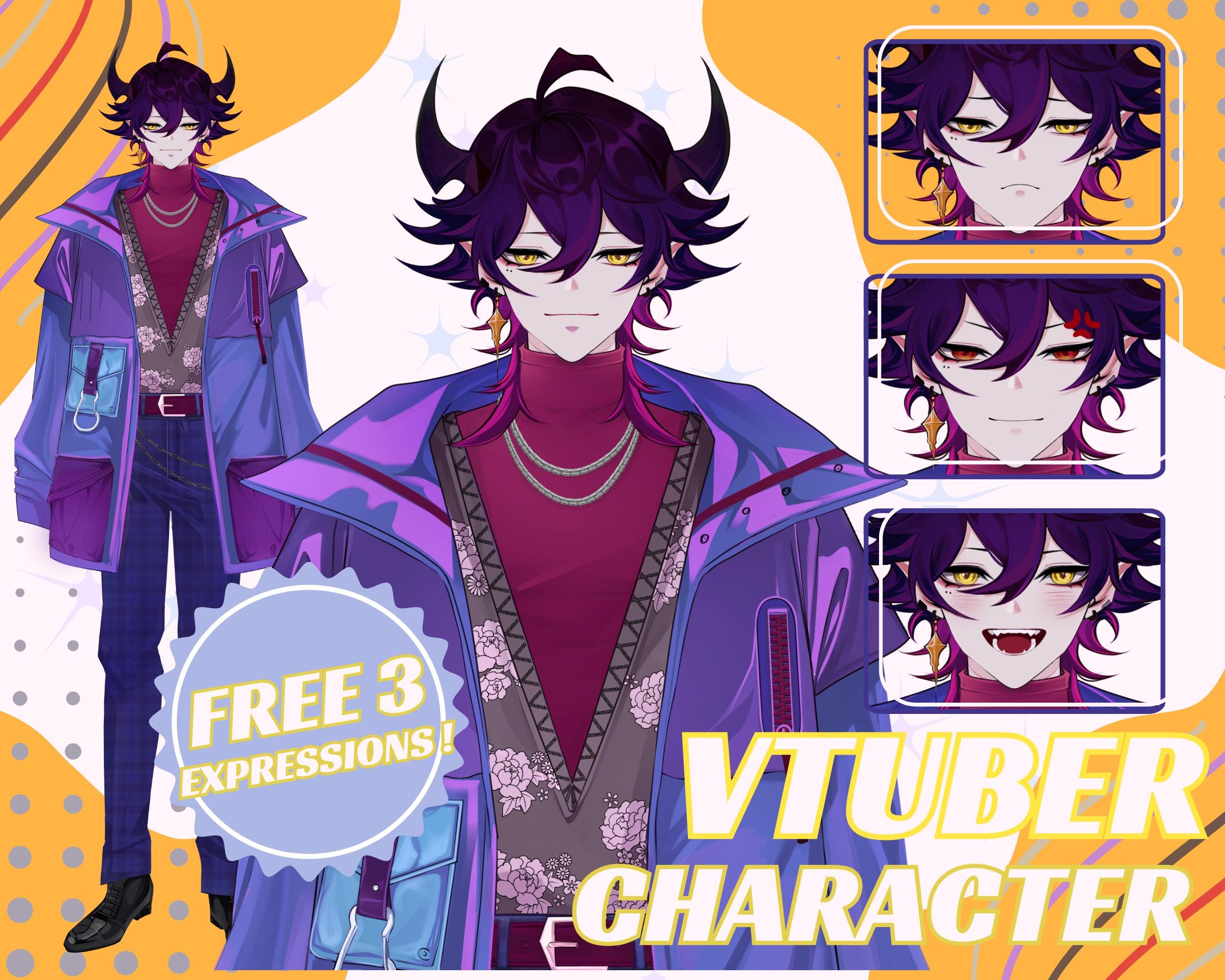 CUSTOM VTUBER Model Male or Female | Live2d Model | Vtuber Design ...