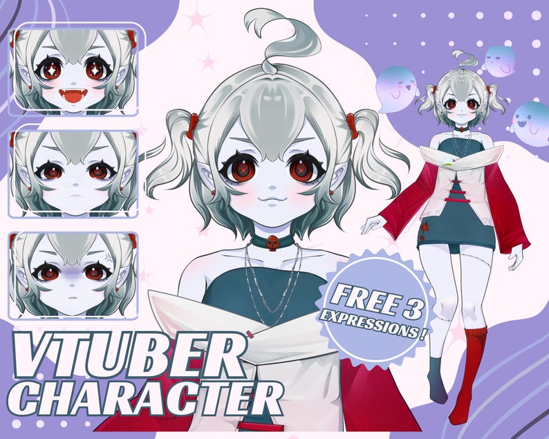 CUSTOM VTUBER Model Male or Female | Live2d Model | Vtuber Design ...
