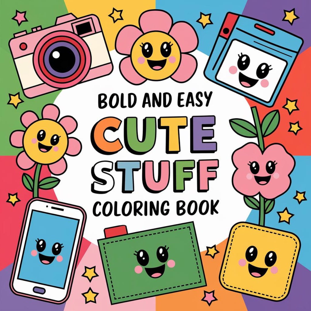 Cute Stuff Coloring Pages Book | Kawaii - Aesthetic Printable Coloring ...