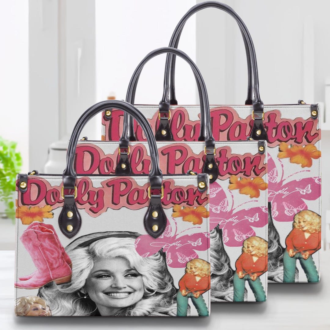 DOLLY PARTON Leather Bag, Music Leather Bag, Custom Leather Bag, Lover ...
