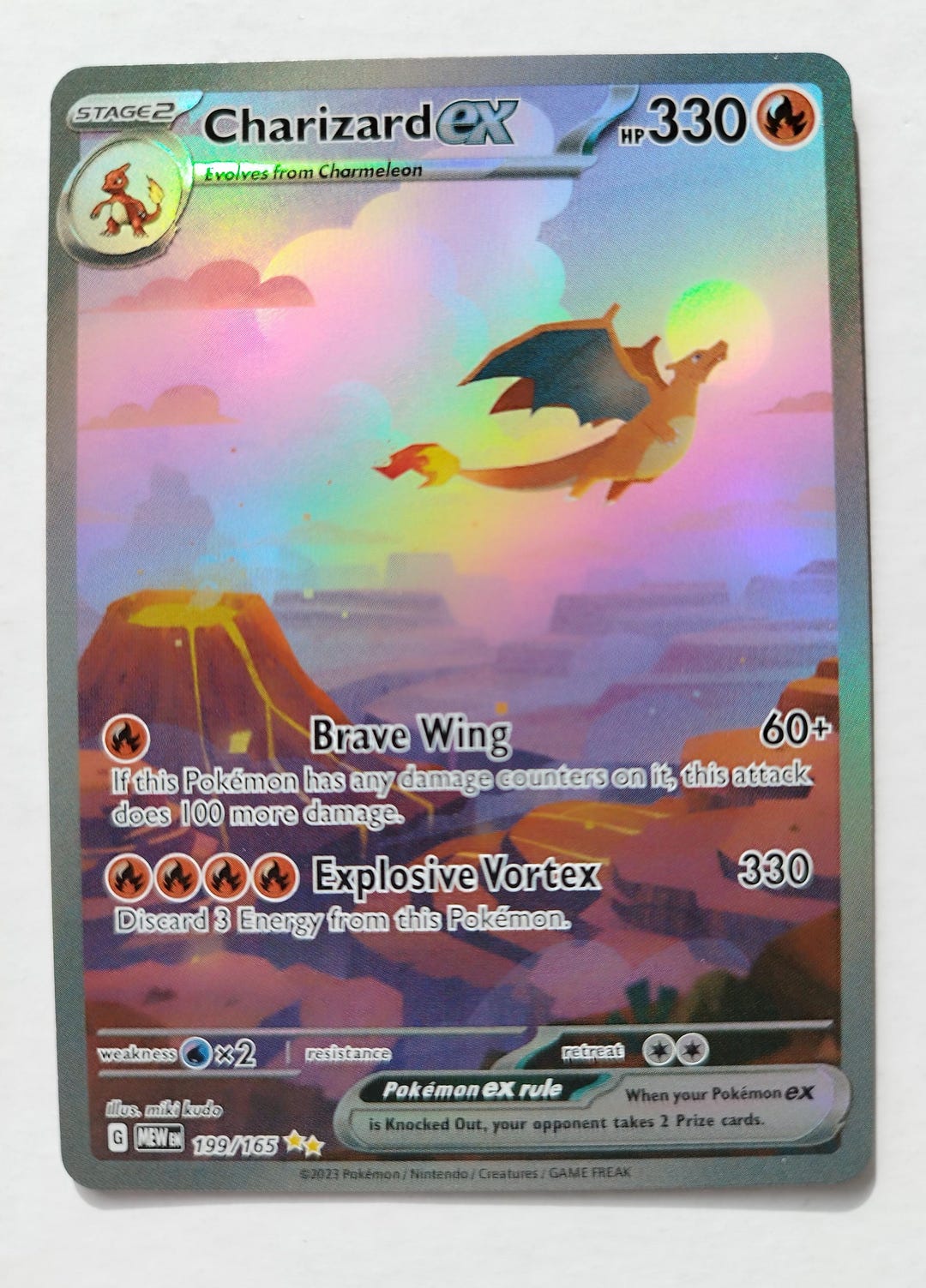 Pokemon Card Charizard EX 330HP 199/165 New 151 English Version Proxy Card Collectible Card - Etsy