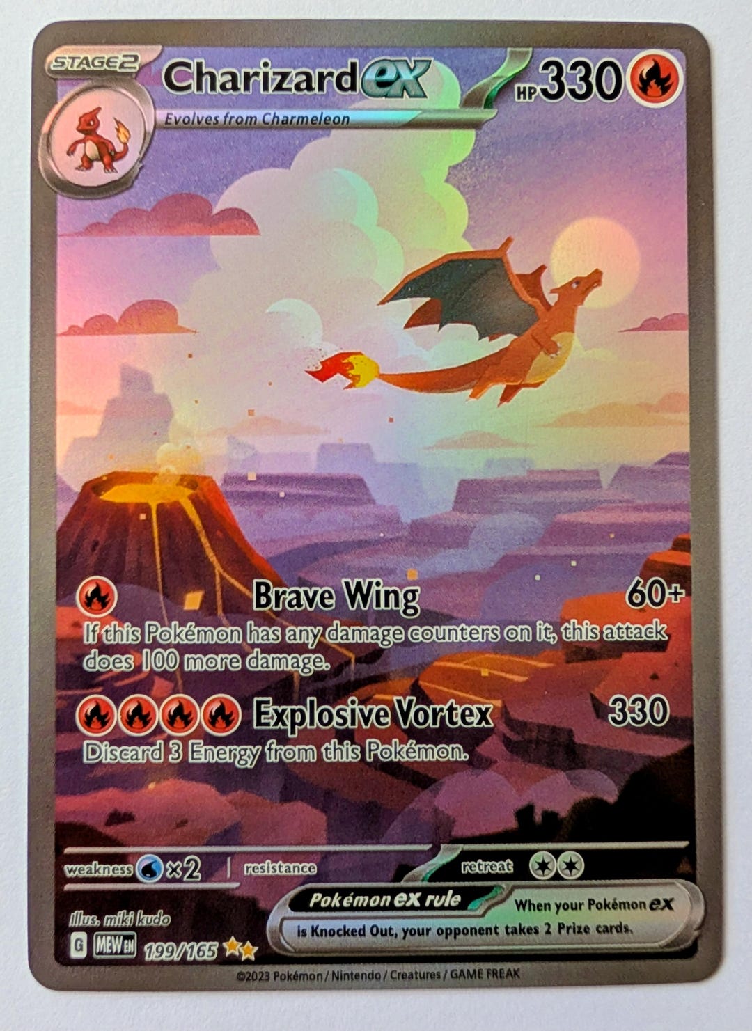 Pokémon Card Charizard EX 330HP - 199/165 - Scarlet & Violet 151 ...