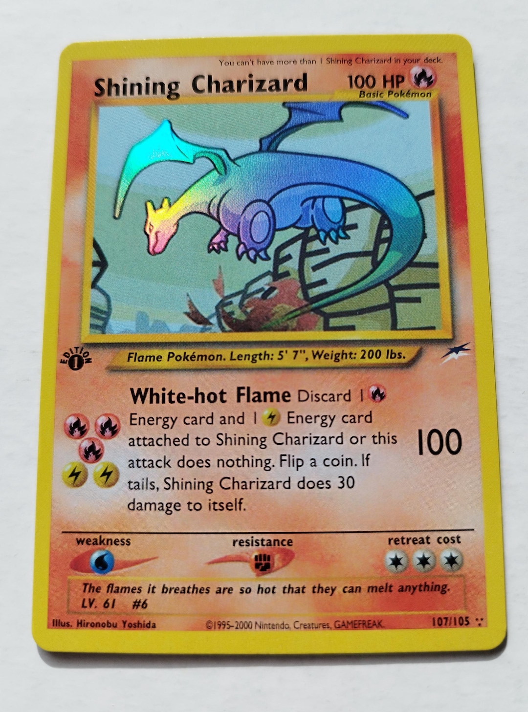 Pokémon Card Shining Charizard 100HP 107/105 Neo Destiny Edition 1 ...