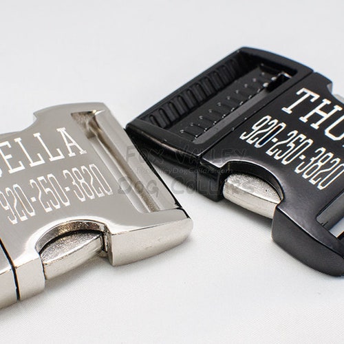 Personalized Engraved Dog Collar Buckle Metal ID Buckle | Etsy