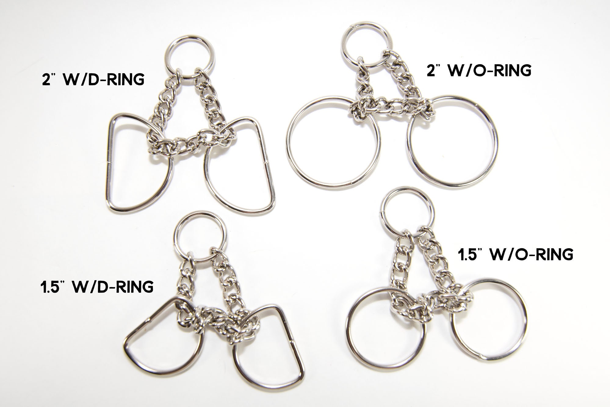 Half Check Chain Martingale Dog Collar Hardware Kit Slides - Etsy