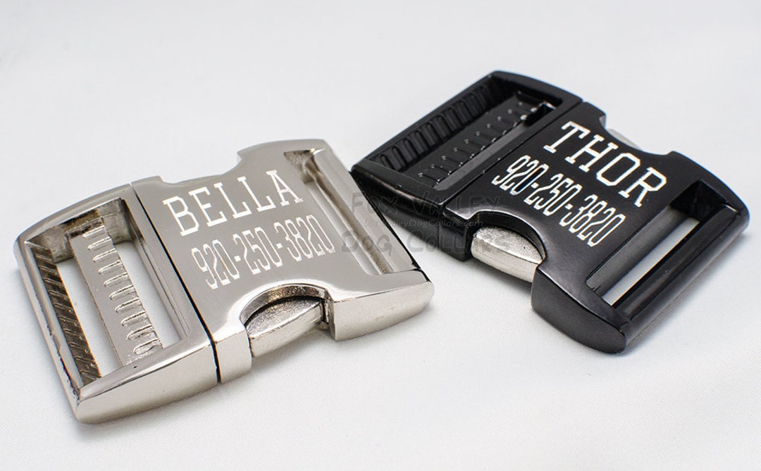 Engraved Metal ID Buckles, Personalized Engraved Buckle ONLY, Metal ID ...