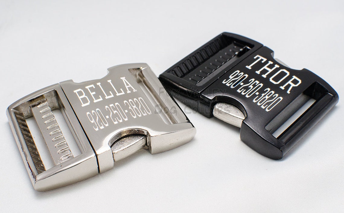 Engraved Metal ID Buckles Personalized Engraved Buckle ONLY - Etsy