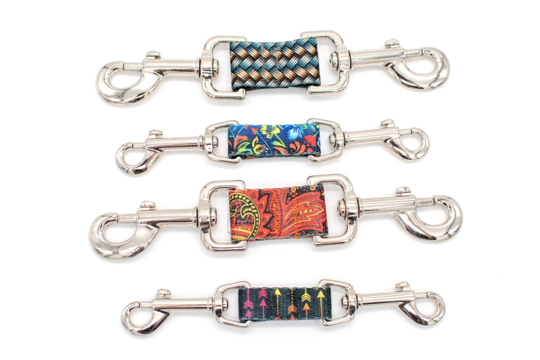 Harness to Collar Safety Clip, 2 Sizes, Patterned Webbing, Safeties ...