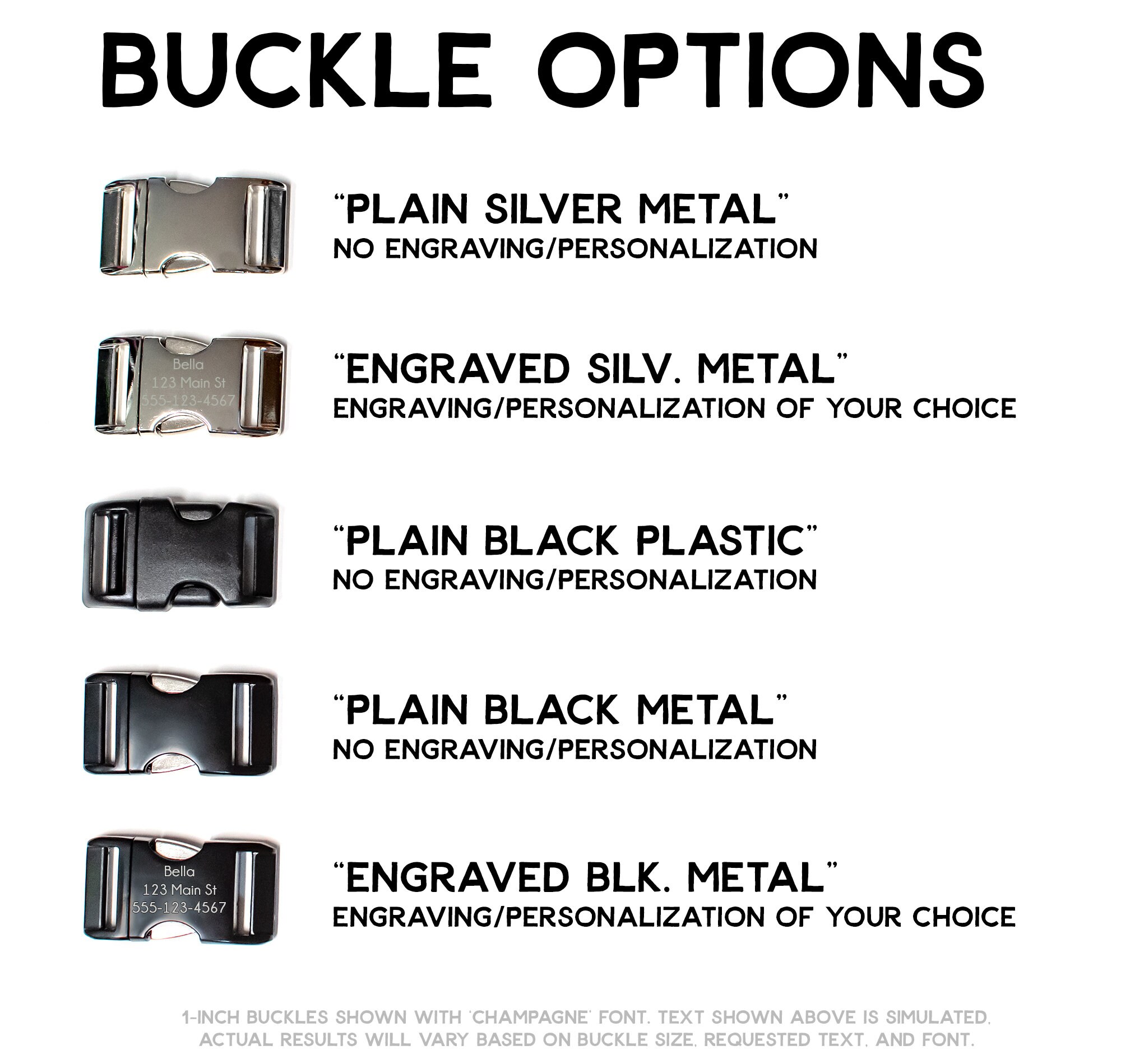 Personalized BREAKAWAY Safety Dog Collar in Black Tagless | Etsy