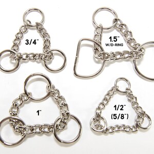 Half Check Chain Martingale Dog Collar Hardware Kit - Slides - Check ...