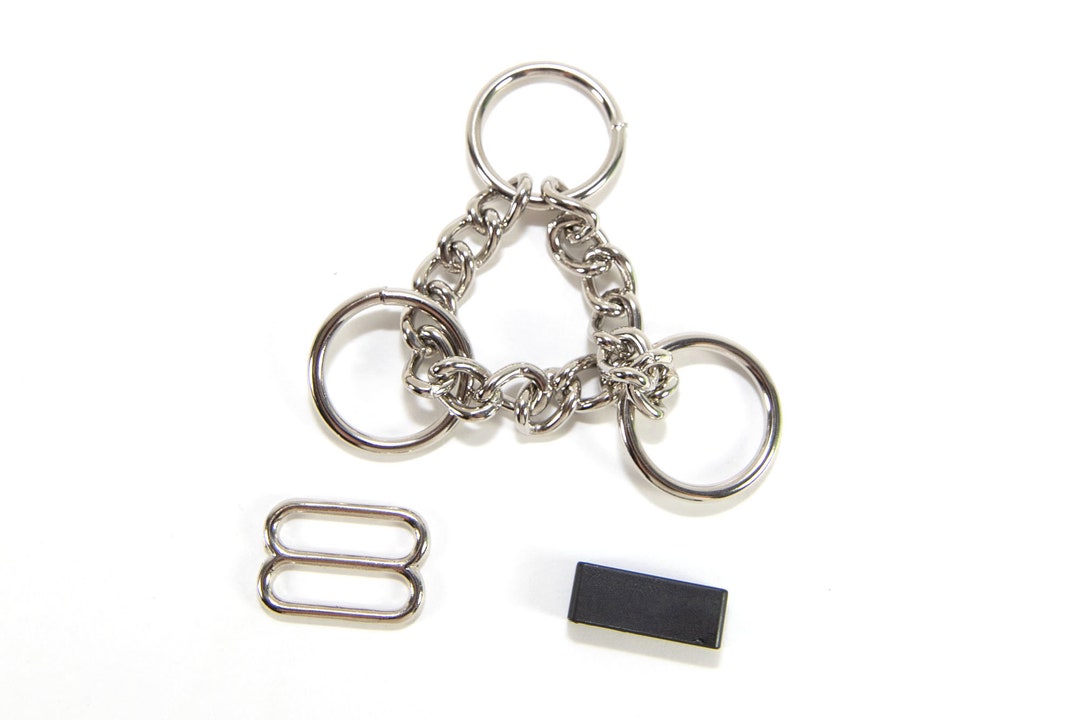 Half Check Chain Martingale Dog Collar Hardware Kit - Slides - Check ...