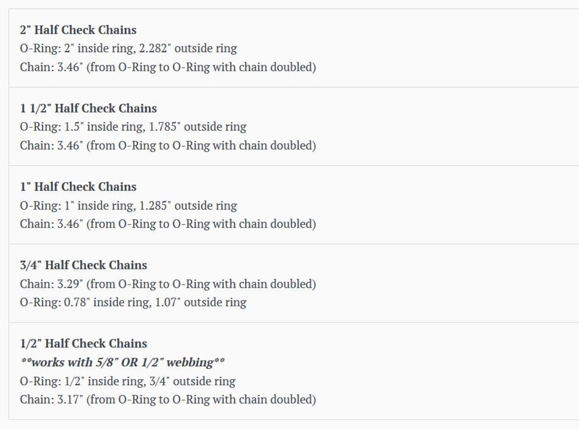 Half Check Chain Martingale Dog Collar Hardware Kit - Slides - Check ...