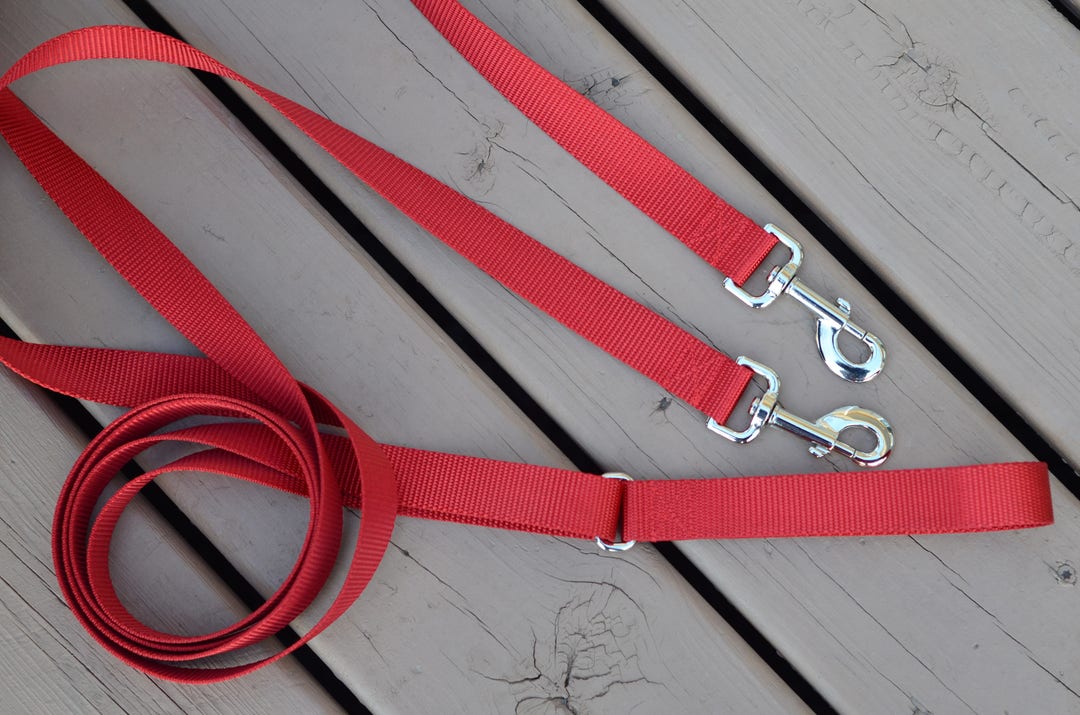 Dual Attach Leash With Sliding Handle - 20 Colors and Several Lengths ...