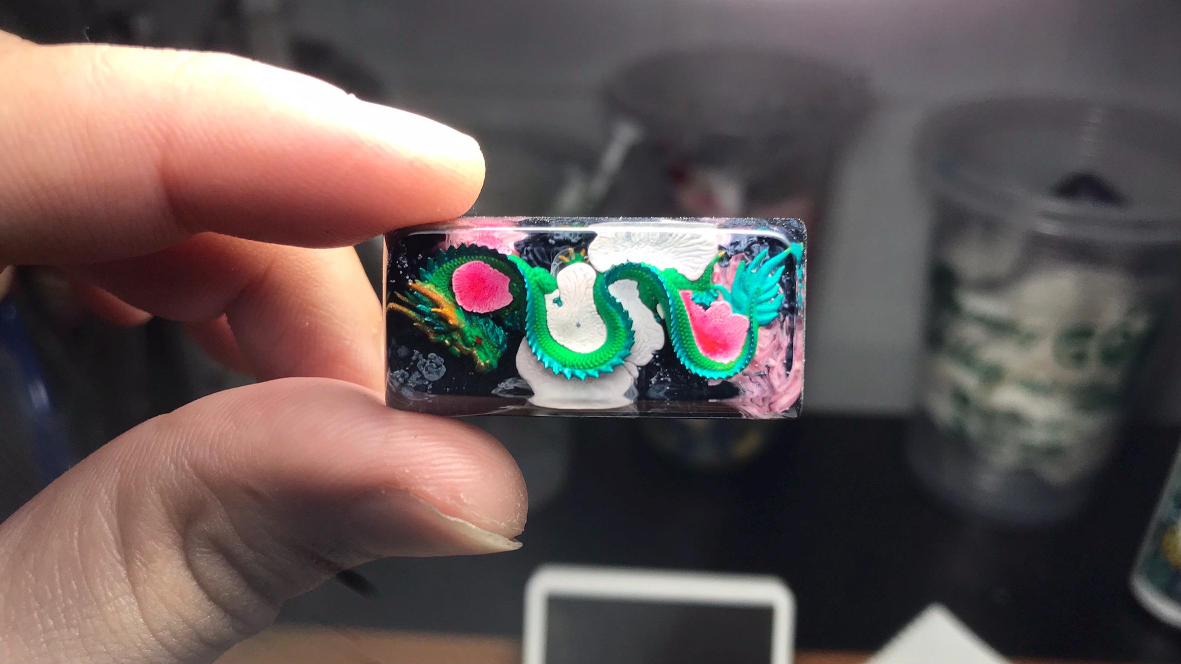 Dragon Backspace Keycap Artisan, Custom Keycap for Mechanical Keyboard ...