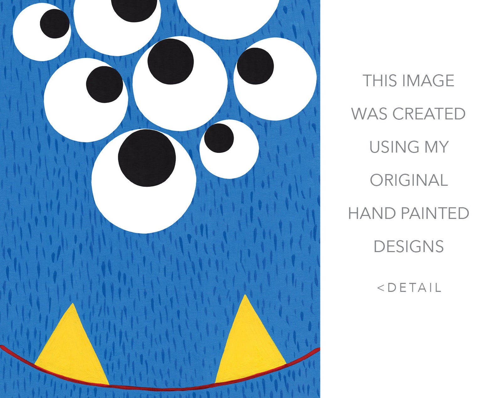 Triple Triclops Monster Printable Art From Original Hand - Etsy