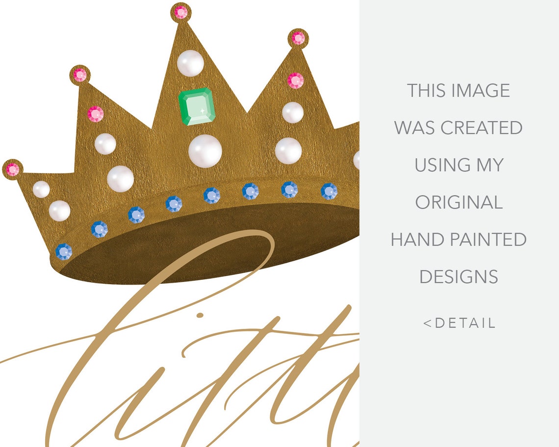 Little Prince Gold Crown Printable Art From Original Hand - Etsy