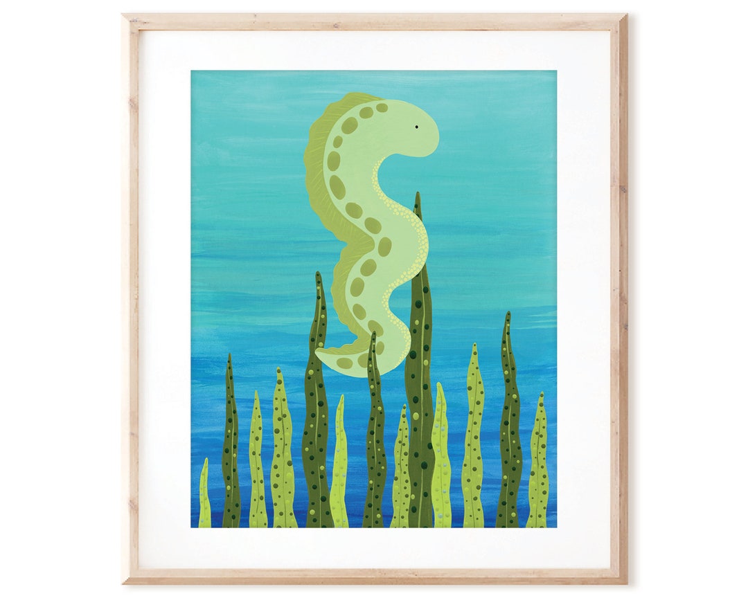 Cute Little Eel - Ocean Art - Printable Art From Original Hand Painted ...