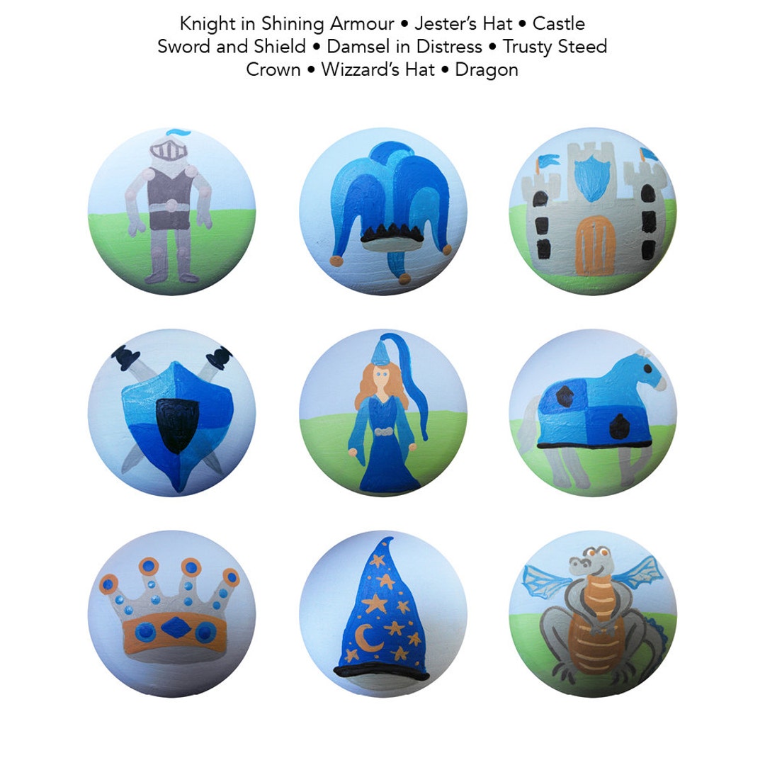 Hand Painted Knob - Children's Custom Hand Painted Dragon Castle Drawer ...