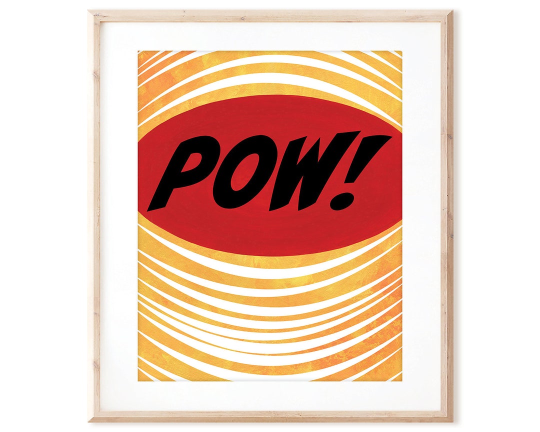 Pow - Comic Book Words - Printable Art From Original Hand Painted ...