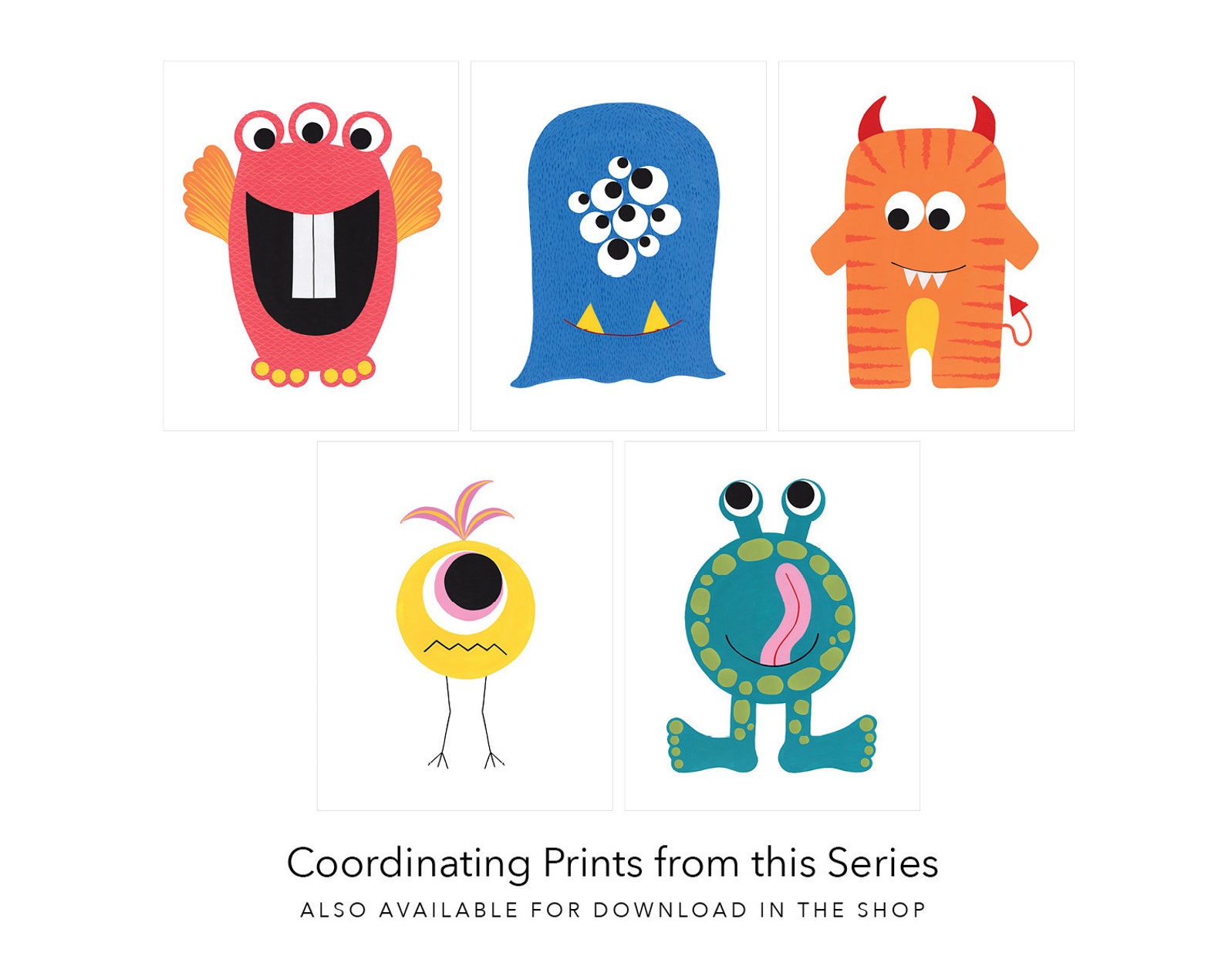 Triple Triclops Monster Printable Art From Original Hand - Etsy