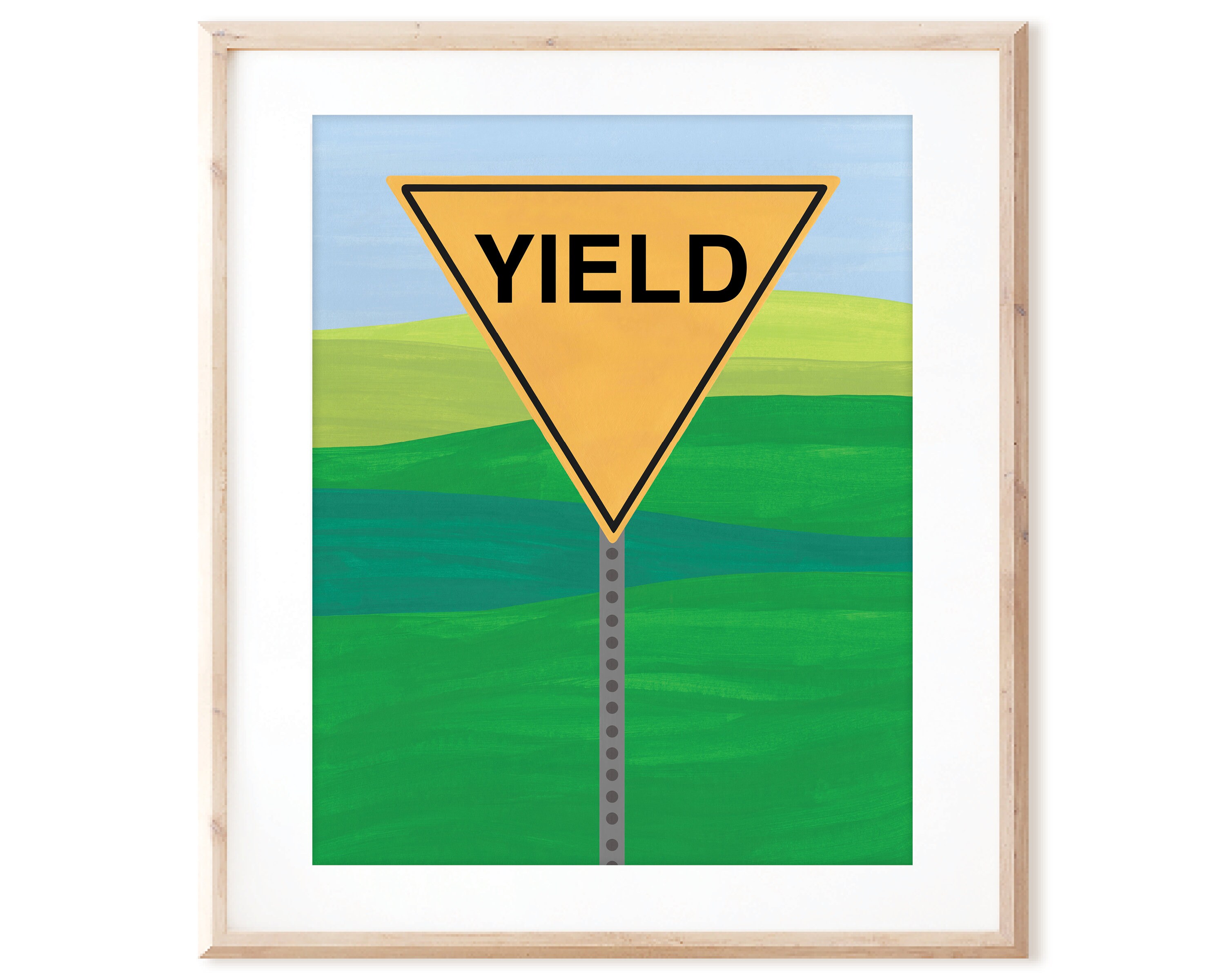 Blank Yield Sign