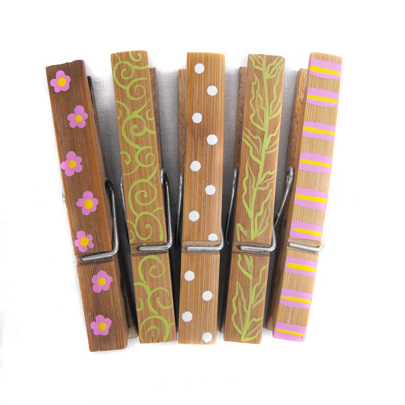 Set of 5 Custom Clothespins Available Individually as Add on | Etsy