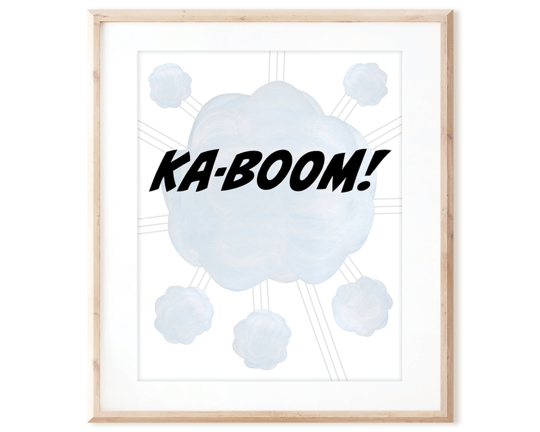 Ka-boom! - Comic Book Words - Printable Art From Original Hand Painted ...