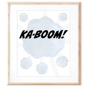 Ka-boom! - Comic Book Words - Printable Art From Original Hand Painted ...