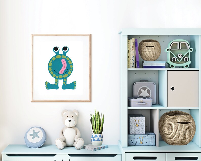 Toad Toes Monster Printable Art From Original Hand Painted - Etsy