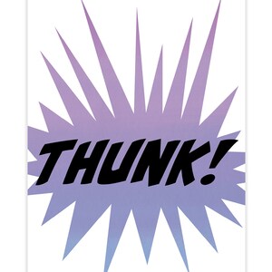 Thunk Comic Book Words Printable Art From Original Hand - Etsy