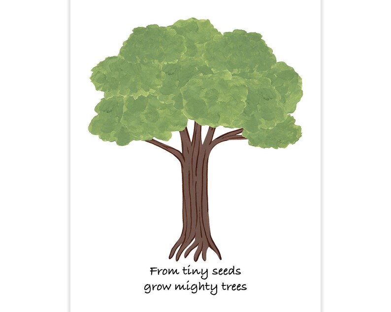 From Tiny Seeds Grow Mighty Trees - Printable Art From Original Hand ...