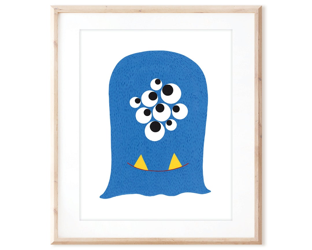 Triple Triclops Monster - Printable Art From Original Hand Painted ...